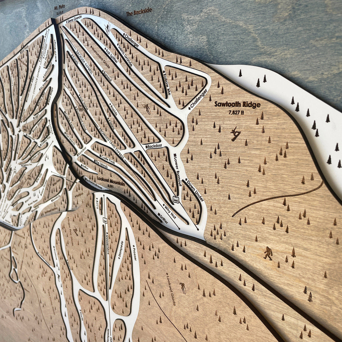 Northstar California Ski Trail Map | 3D Wooden Ski Trail Map Art ...