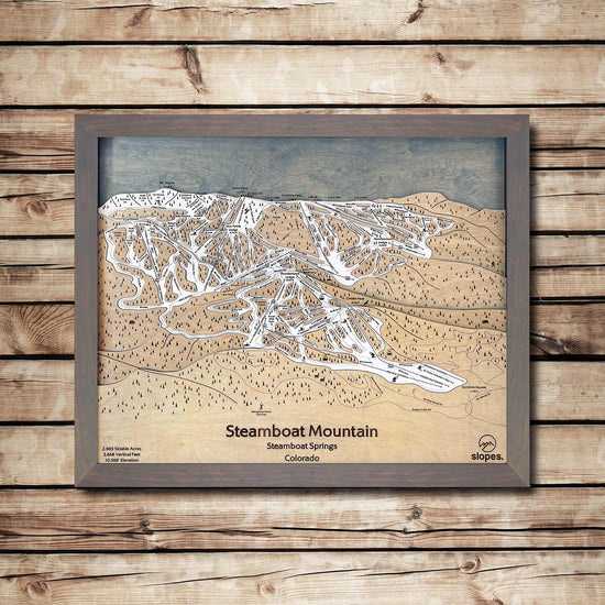 Steamboat Mountain Ski Trail Map | 3D Wooden Trail Map Art – Slopes ...
